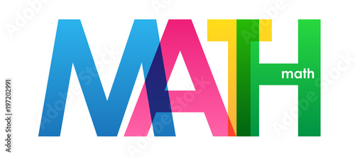 "MATH COLORFUL LETTERS ICON" Stock image and royalty-free vector files ...