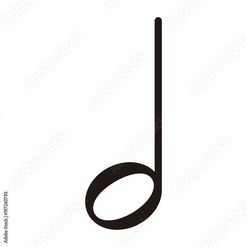 "Isolated half note. Musical note" Stock image and royalty-free vector ...