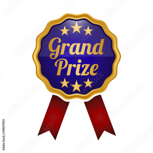 "Grand Prize label on white background." Stock image and royalty-free ...