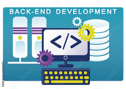 "Back-end development. Vector illustration" Stock image and royalty ...