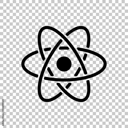 "scientific atom symbol, simple icon. On transparent background." Stock ...
