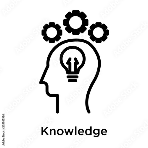 "Knowledge icon vector sign and symbol isolated on white background ...