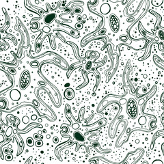 Sewing fabric with Amoeba Hand-drawn pattern - CottonBee