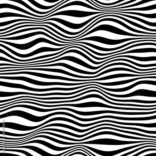 "3D seamless wave pattern, black and white texture" Stock photo and ...