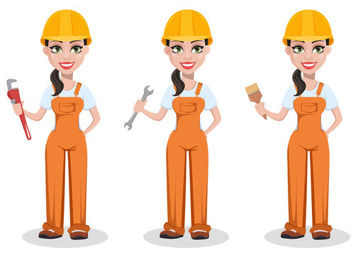 Female Construction Worker Cartoon Images – Browse 6,707 Stock Photos ...