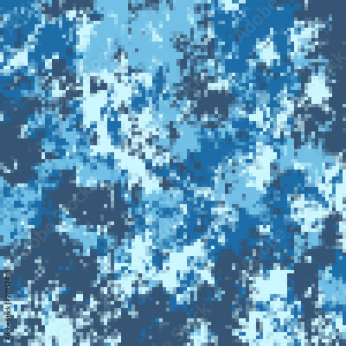 "Digital pixel sea water camouflage pattern" Stock image and royalty ...
