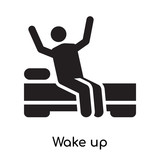 "Wake up icon vector sign and symbol isolated on white background, Wake ...