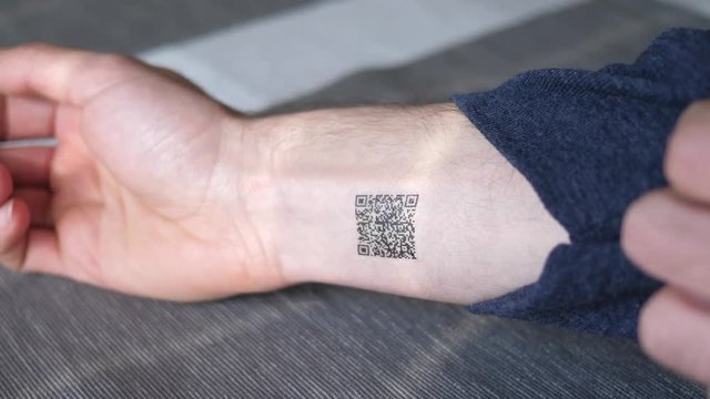 Human Barcode Tattoo