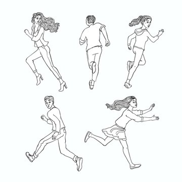 Running Away Poses