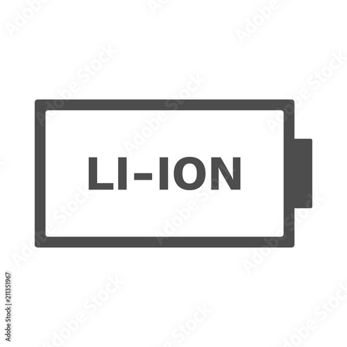 "Lithium-ion battery icon. Li-ion symbol. Vector." Stock image and ...