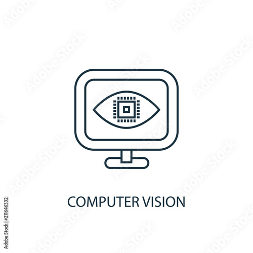 "Computer Vision icon. Simple element illustration" Stock image and ...
