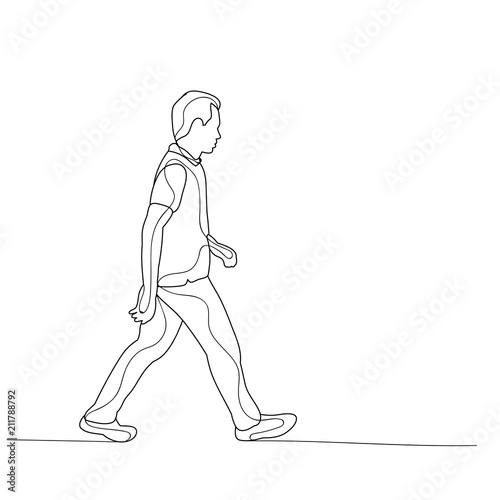 Walking Alone Drawing