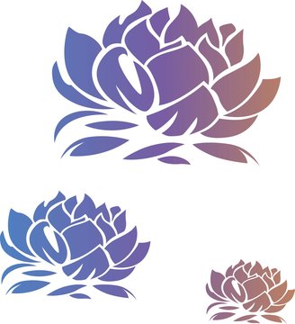 Stencil Lotus Flower Petal Pattern
