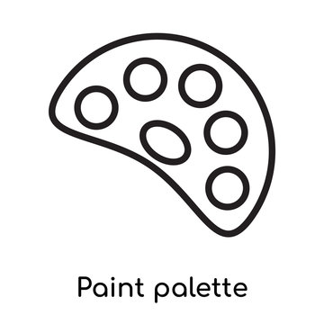 Black And White Paint Palette Clip Art