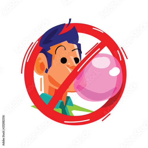 "no gum sign - vector" Stock image and royalty-free vector files on ...