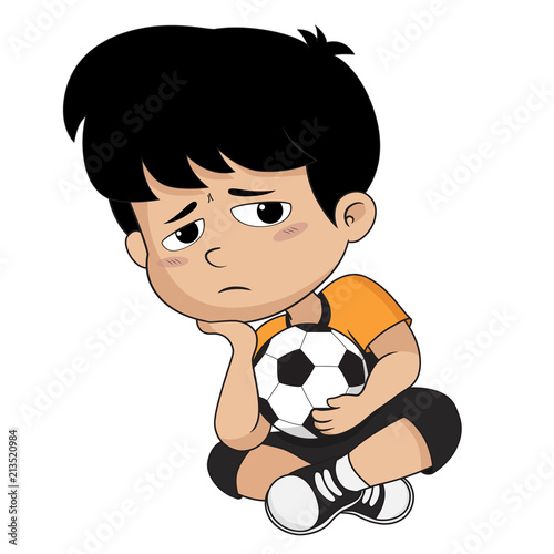 "kid defeats in the competition.Vector and illustration." Stock image ...