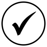 "Isoliertes schwarzes Häkchen Symbol" Stockfotos und lizenzfreie Bilder ...