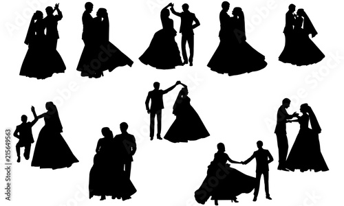 Wedding Couple Dancing Silhouette