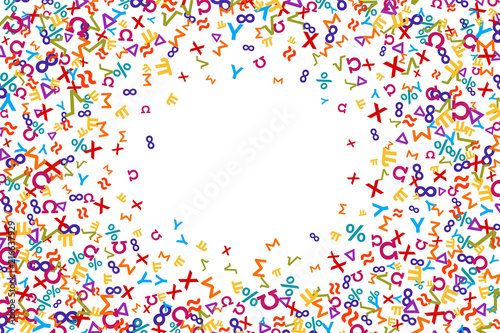 "Vector colorful mathematics background element in flat style" Stock ...