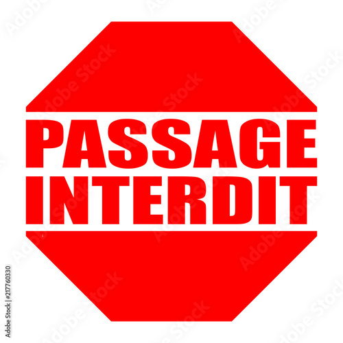 "Logo passage interdit;" fichier vectoriel libre de droits sur la ...