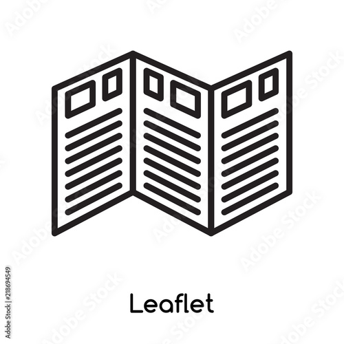 "Leaflet icon vector isolated on white background, Leaflet sign , line ...