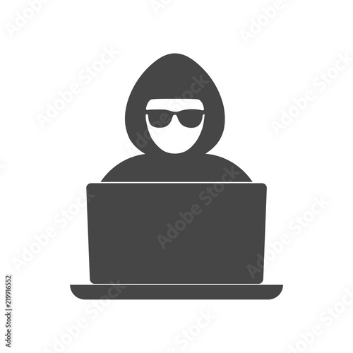 "Hacker, laptop logo or icon" Stock photo and royalty-free images on ...