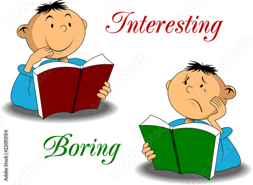 "Interesting and boring" Stock image and royalty-free vector files on ...