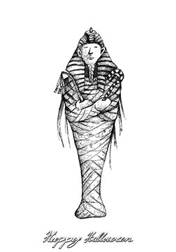 Mummy Coffin Drawing