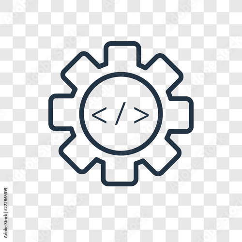 "Web development vector icon isolated on transparent background, Web ...