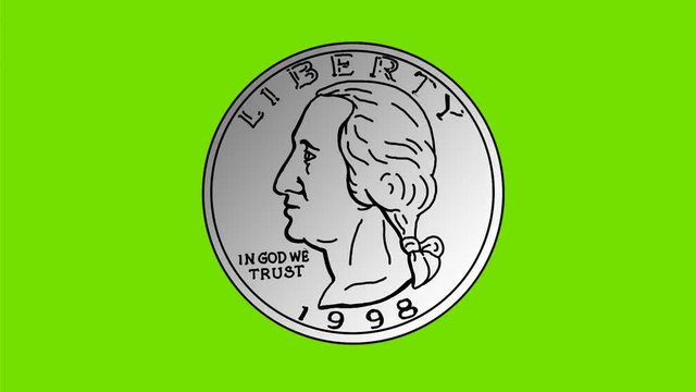Cartoon Drawing Of A Quarter