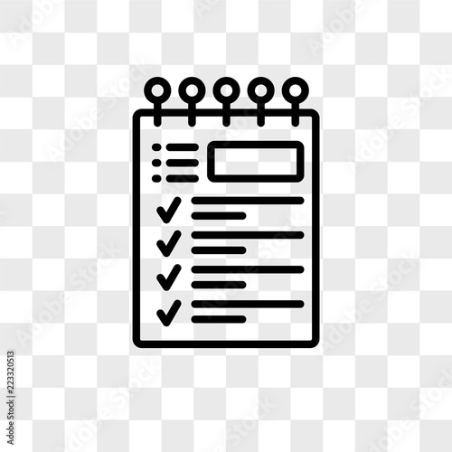 "List vector icon isolated on transparent background, List logo design ...