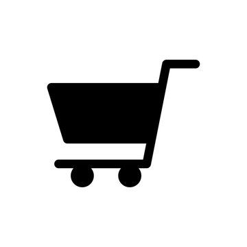 White Shopping Cart Icon