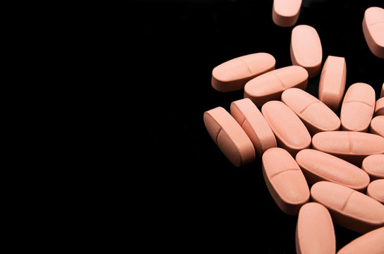 Pills Black Background