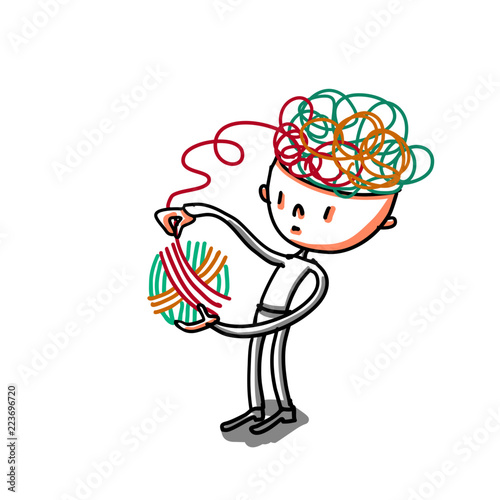 "Ordnung in Chaos der Gedanken Gefühe bringen" Stockfotos und ...