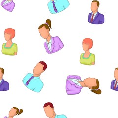 Sewing fabric with Avatar pattern. Cartoon illustration of avatar ...