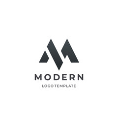 Diseño de logotipo de letra m redonda moderna | Vector Premium