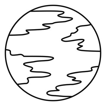 Mercury Planet Drawing Black And White