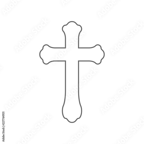 "Orthodox cross. Outline. Vector." Stock image and royalty-free vector ...