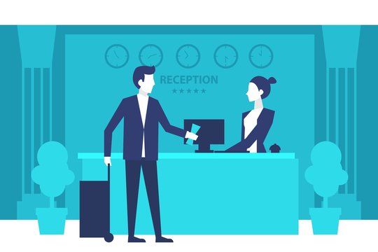 Hotel Concierge Cartoon Images – Browse 897 Stock Photos, Vectors, and ...