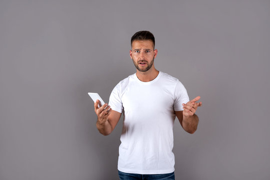 Worried Man Standing