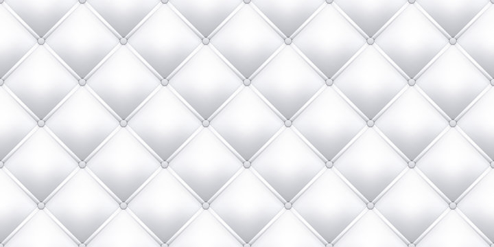 White Tufted Wallpaper