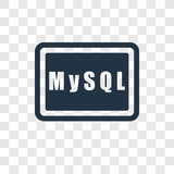 "Mysql vector icon isolated on transparent background, Mysql ...