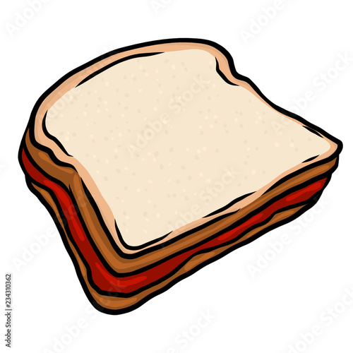 "Jam sandwich isolated" Stock image and royalty-free vector files on ...