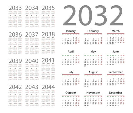 2043 Calendar