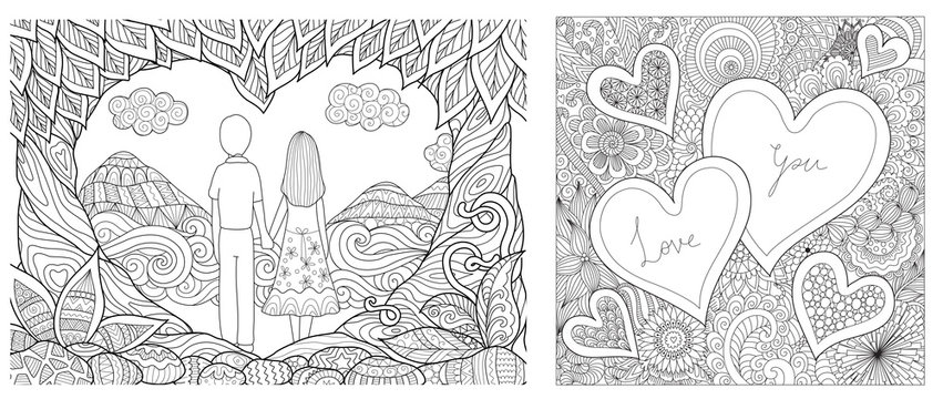 couple coloring pages for adults printable