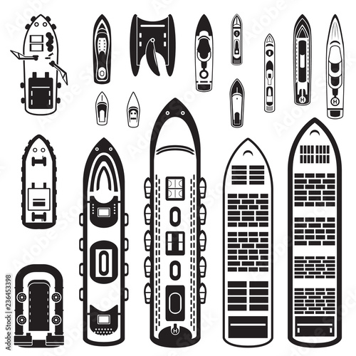 "Ships top view set . Vector" Stock image and royalty-free vector files ...