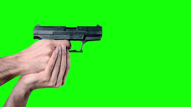 Gun Pointing At Screen