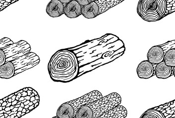 Sewing fabric with Log seamless pattern. Vector illustration of a log ...