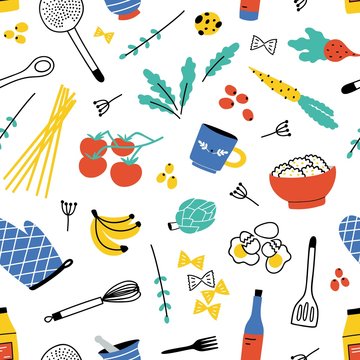 Food Pattern, Kitchen Utensils, Kitchen Pattern Images – Browse 544 ...