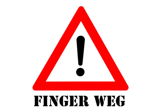 Wunderschone Finger Weg Schild Fotos